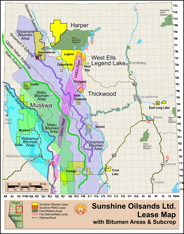 Sunshine Oilsands Ltd. - oil sands Athabasca projects operations